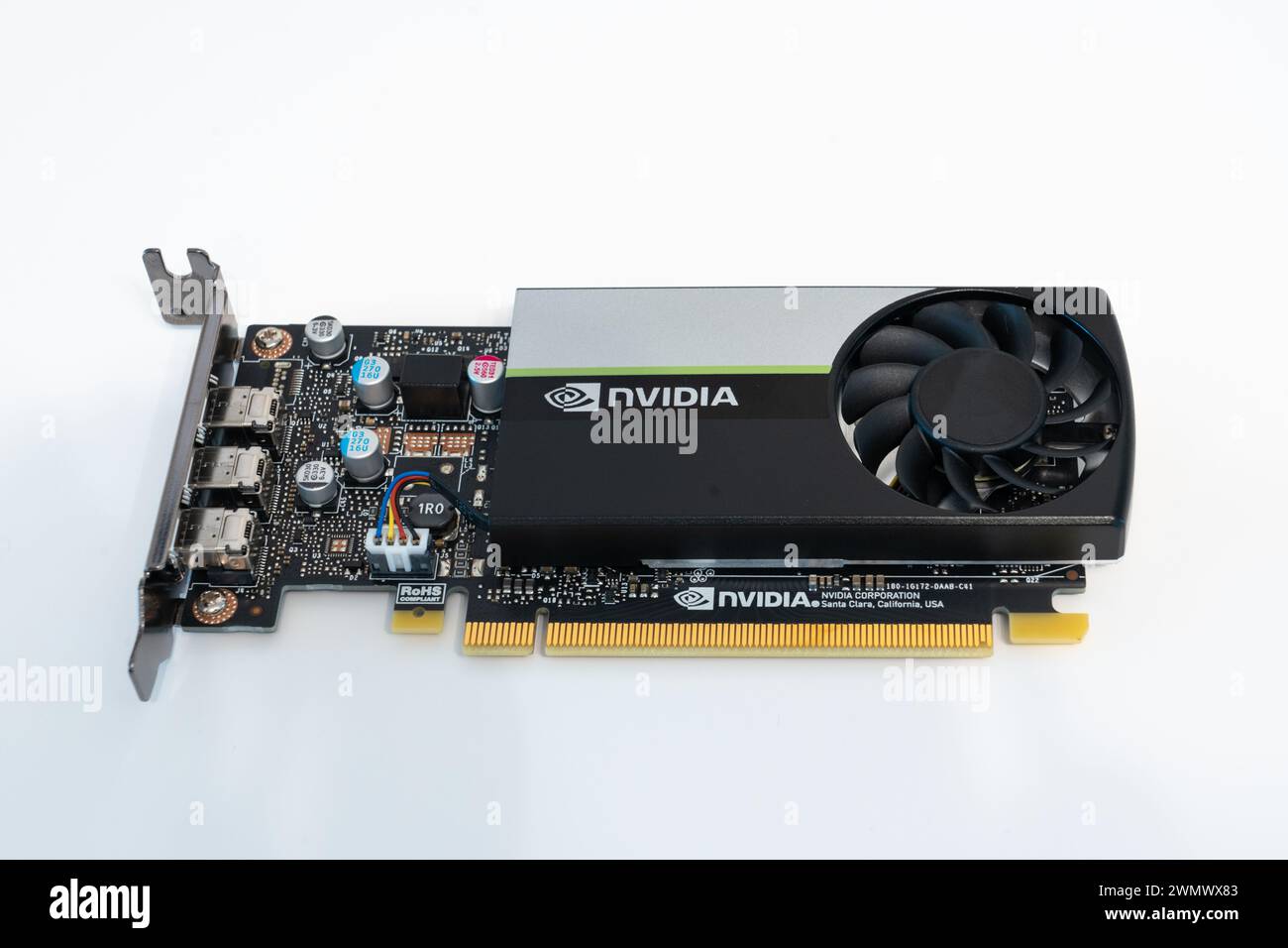 Nvidia T400 graphics card on a white background Stock Photo - Alamy