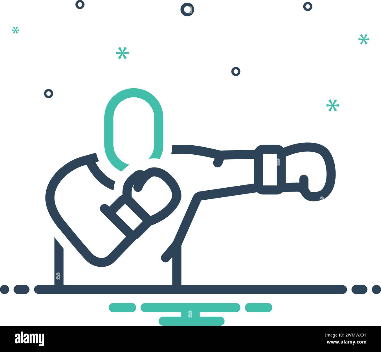 Icon for boxing,kickboxer Stock Vector Image & Art - Alamy