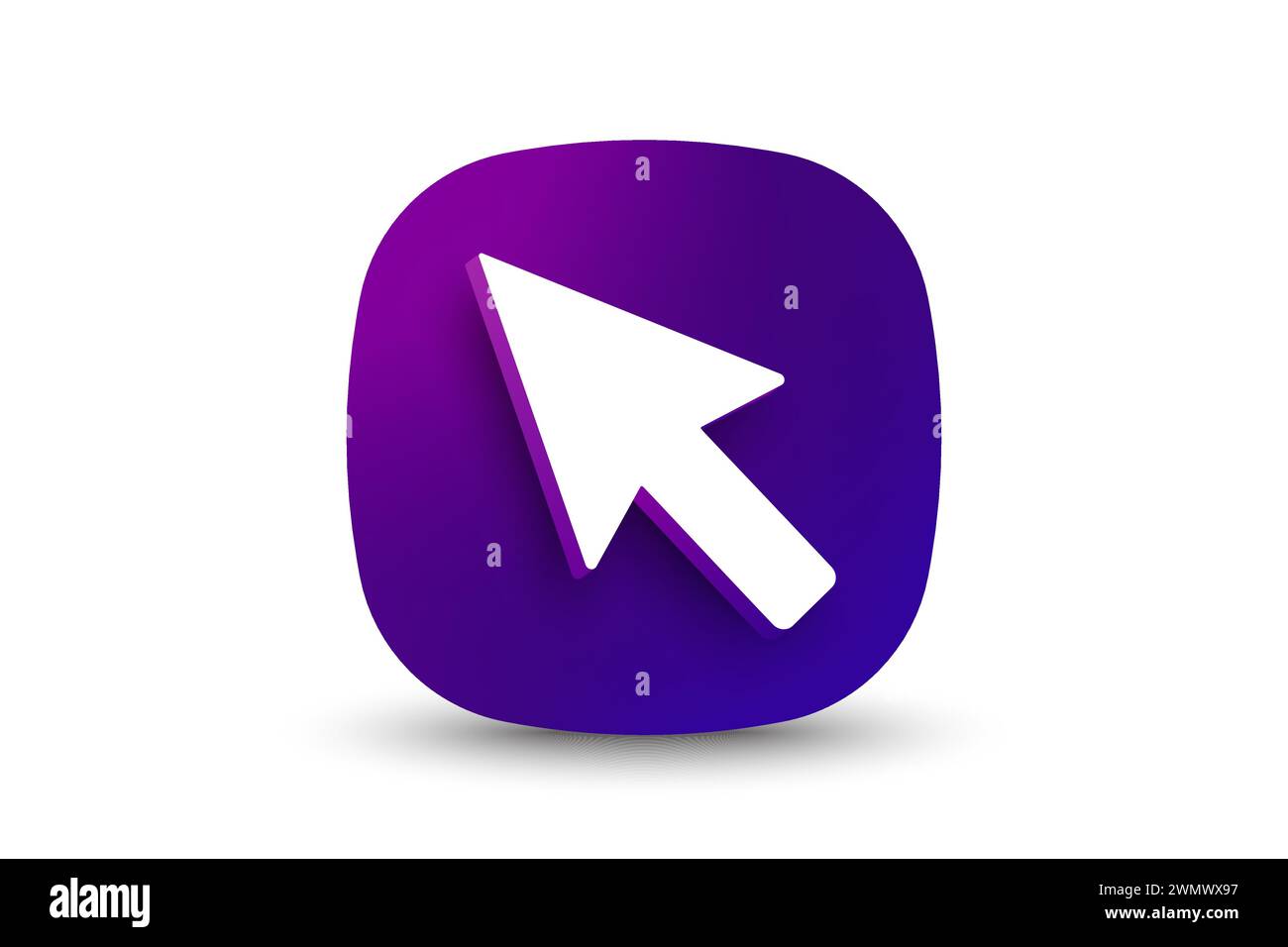 3d Arrow Pointer Mouse Cursor Icon Click Here Arrow Computer Interface Button Vector Stock