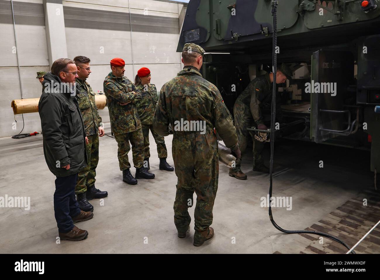 Weiden, Germany. 28th Feb, 2024. Federal Minister of Defense Boris ...