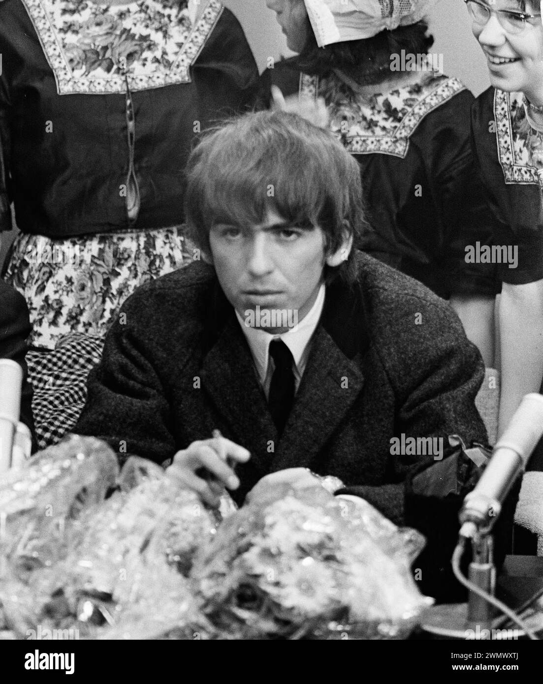 Amsterdam, Netherlands. June 5, 1964. George Harrison during press ...