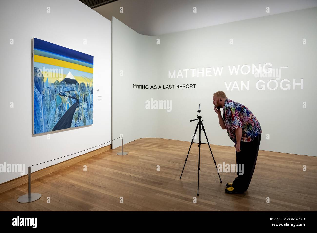 AMSTERDAM - The painting “Unknown Pleasures” by Matthew Wong in the ...