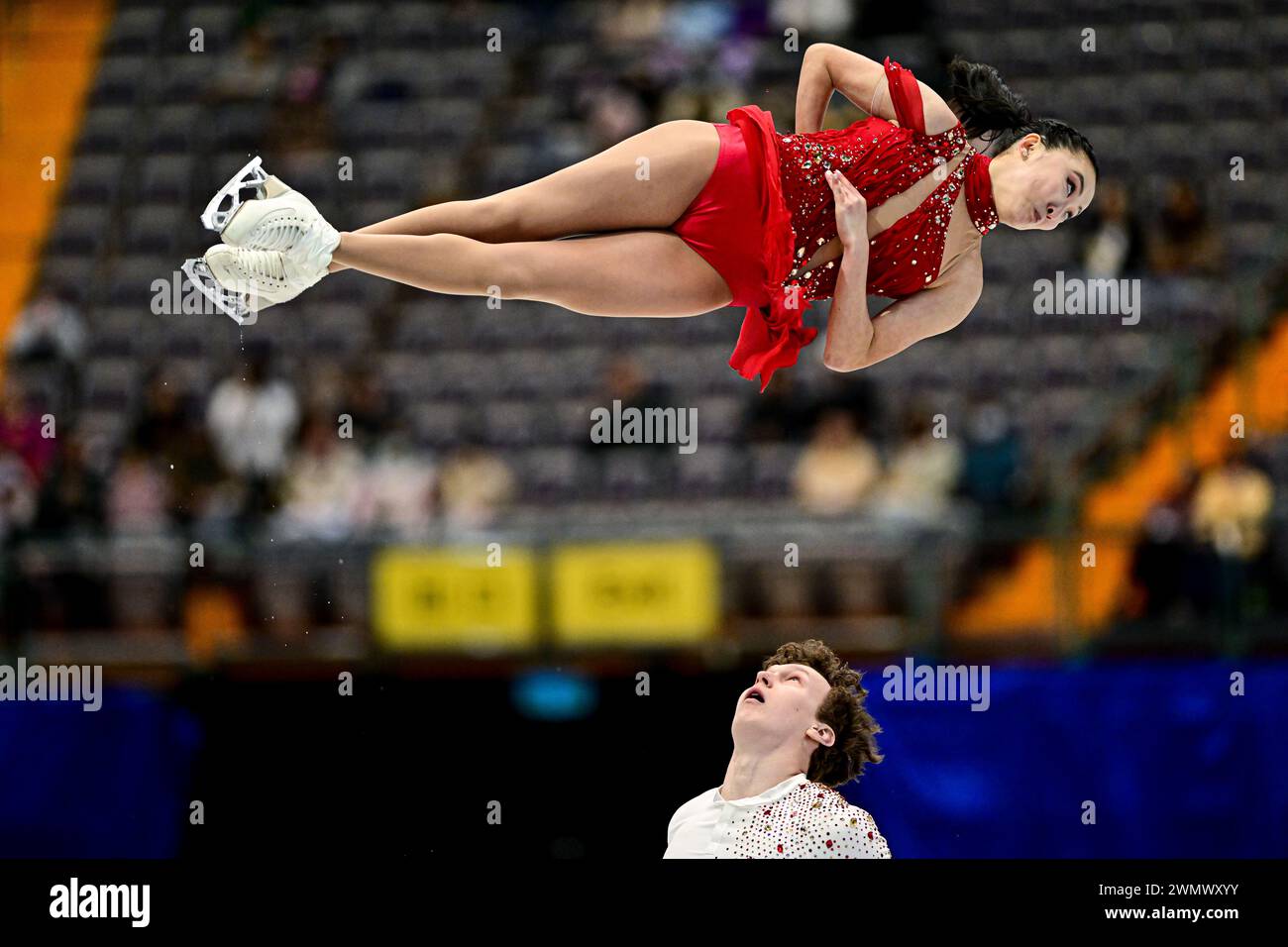 Naomi WILLIAMS & Lachlan LEWER (USA), during Junior Pairs Short Program ...