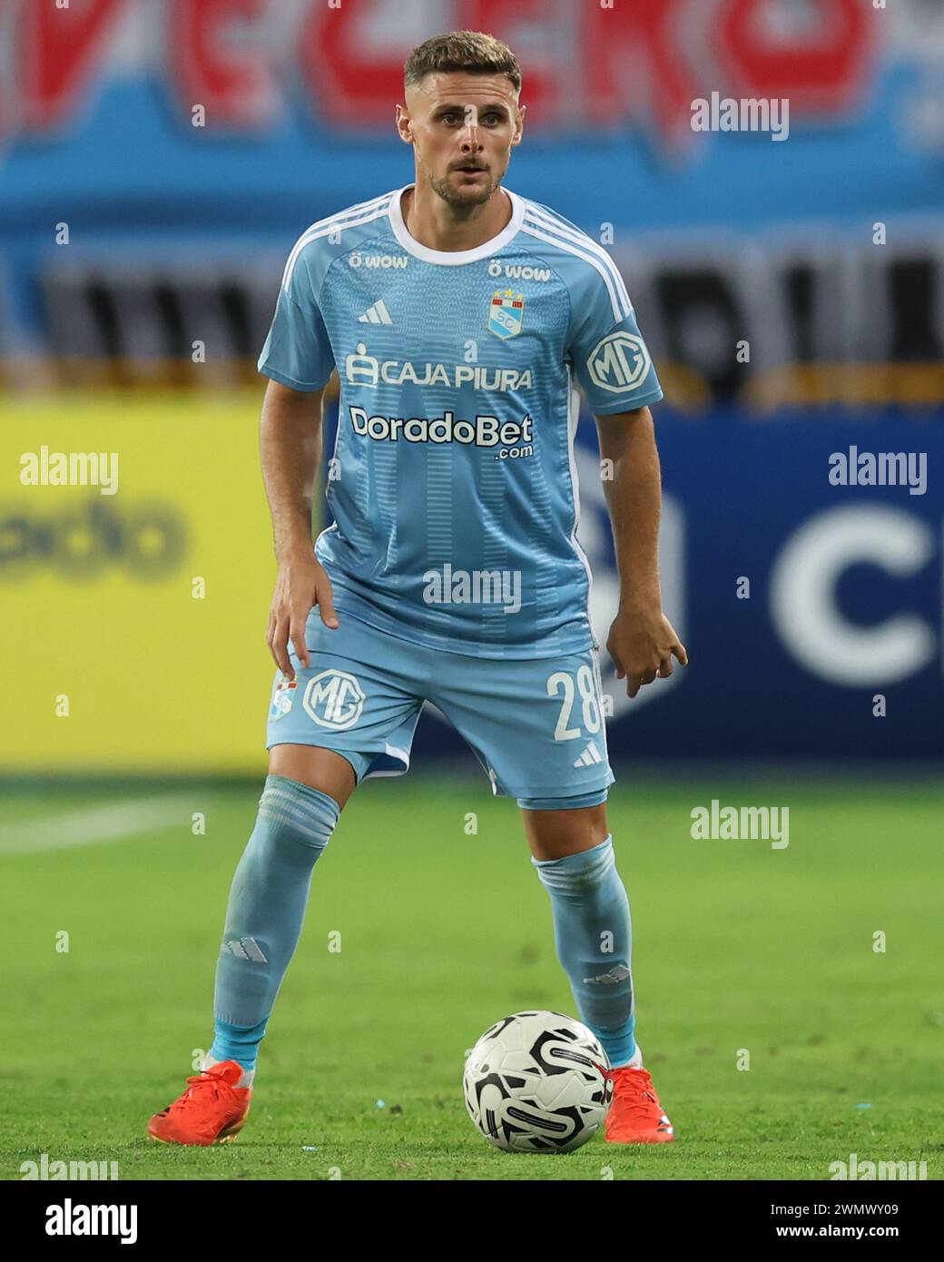 Lima, Peru. 28th Feb, 2024. Nicolas Pasquini of Sporting Cristal during ...