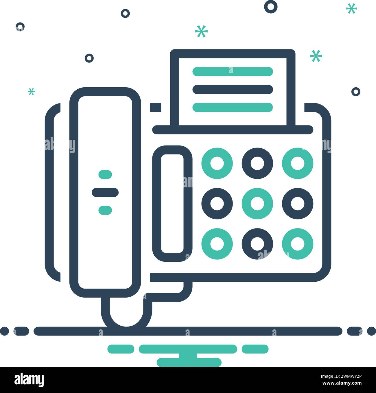 Fax icon silhouette hi-res stock photography and images - Alamy