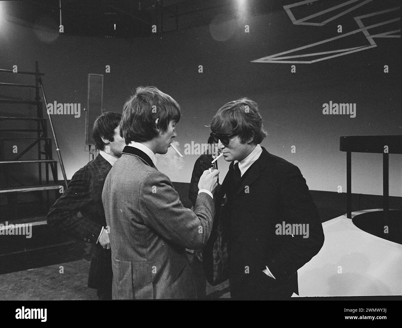 Amsterdam, Netherlands. June 5, 1964. The Beatles on a in Treslong te ...