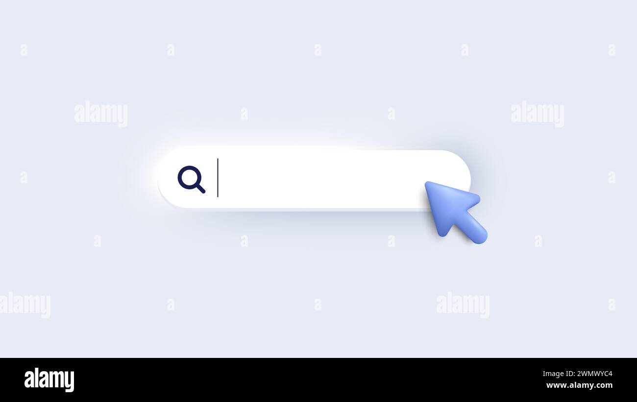 Search bar 3d template for website. Navigation search for web browser ...
