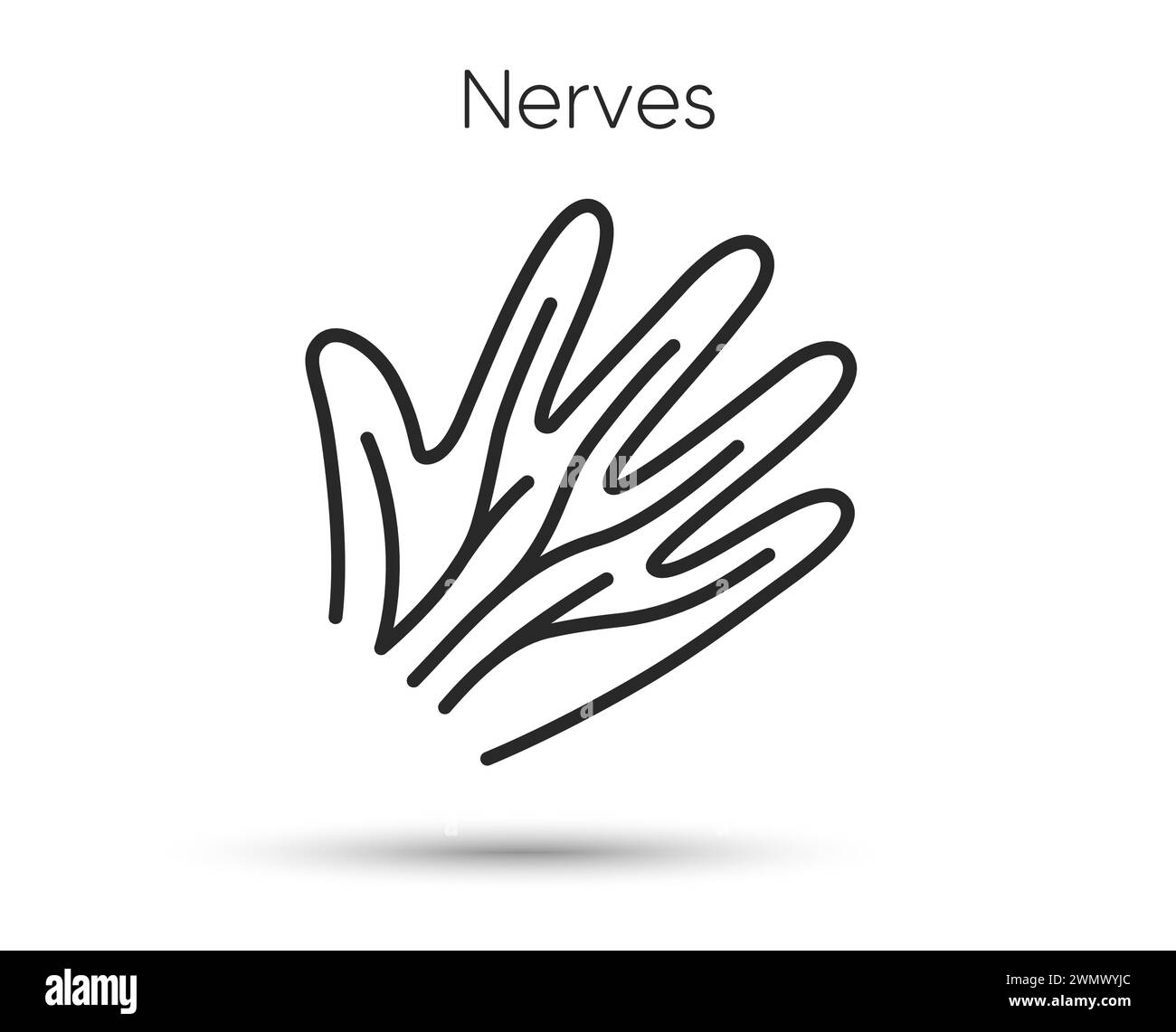Hand nerves line icon. Varicose veins disease symbol. Health anatomy sign. Vector Stock Vector ...