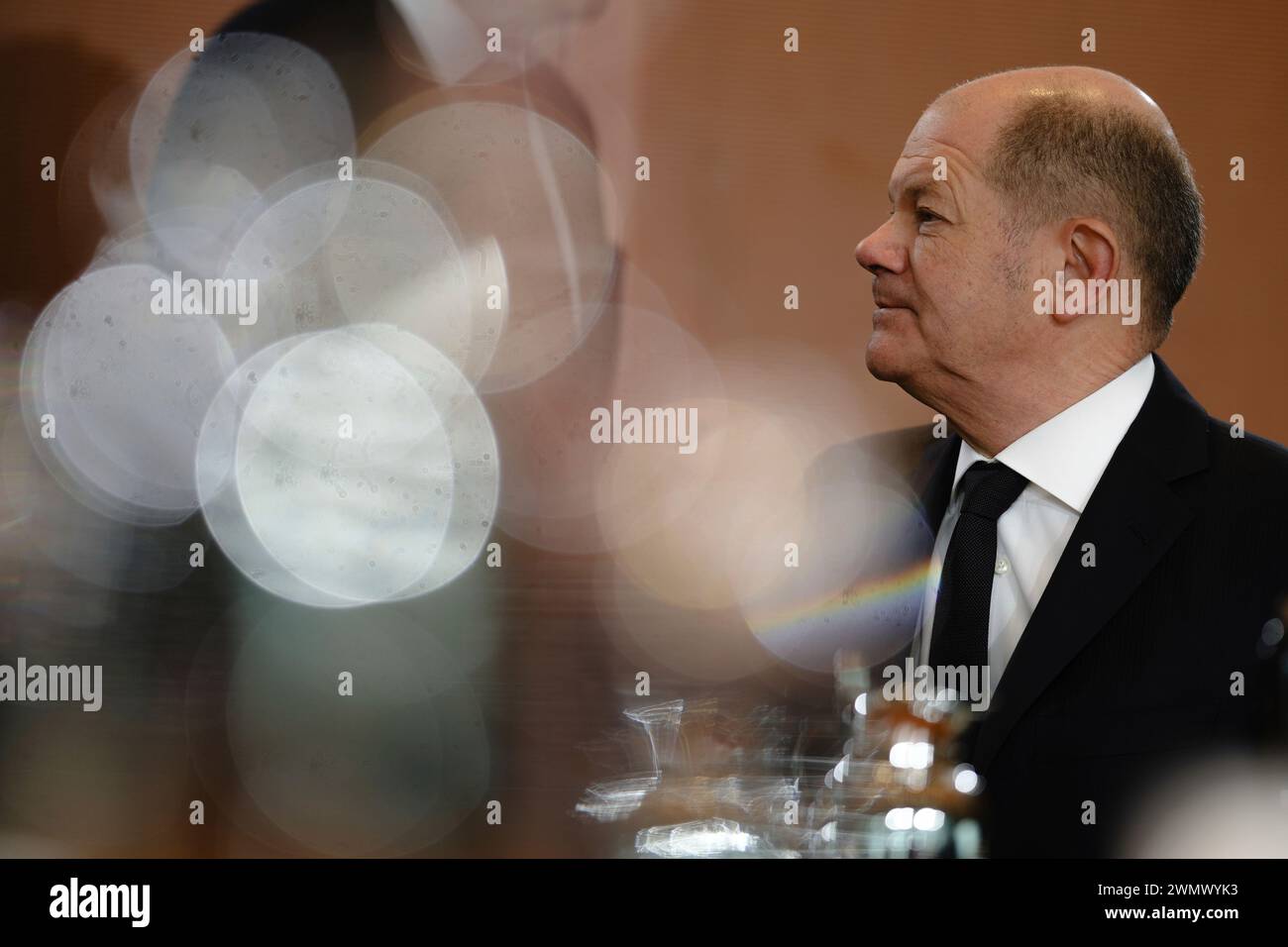 German Chancellor Olaf Scholz chairs the cabinet meeting of the German ...