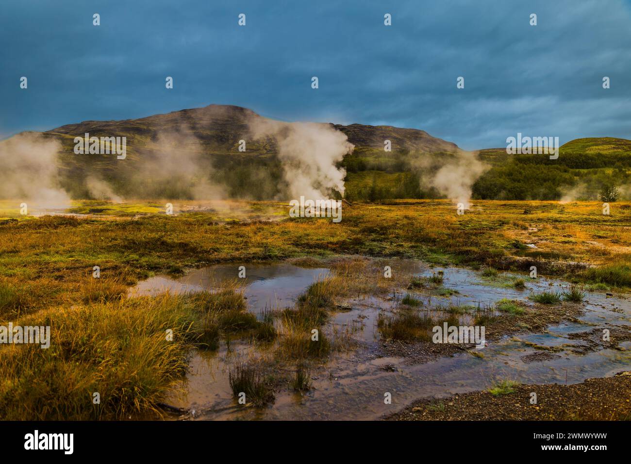 Geyser Hot Spring Area, Iceland Stock Photo - Alamy