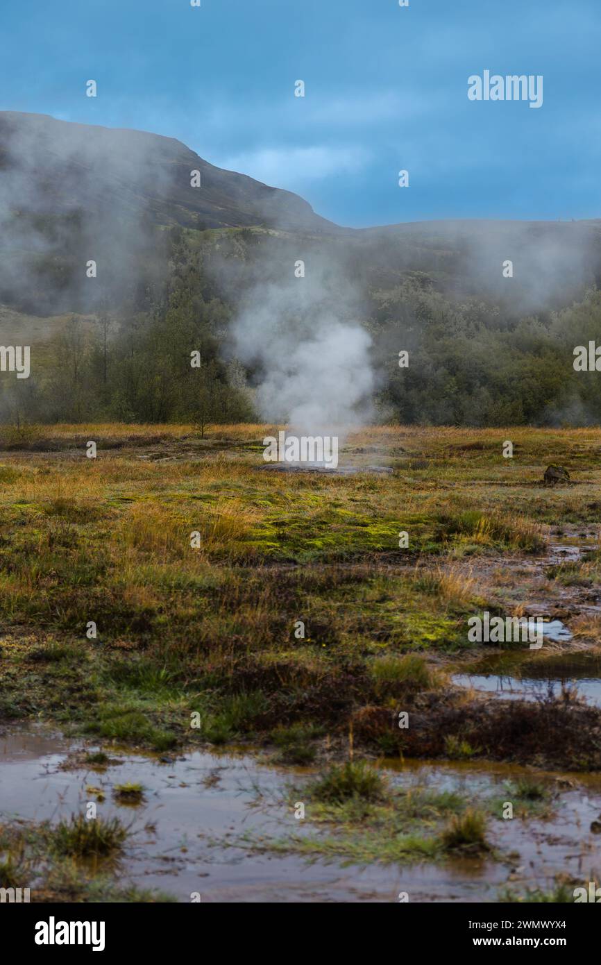 Geyser Hot Spring Area, Iceland Stock Photo - Alamy