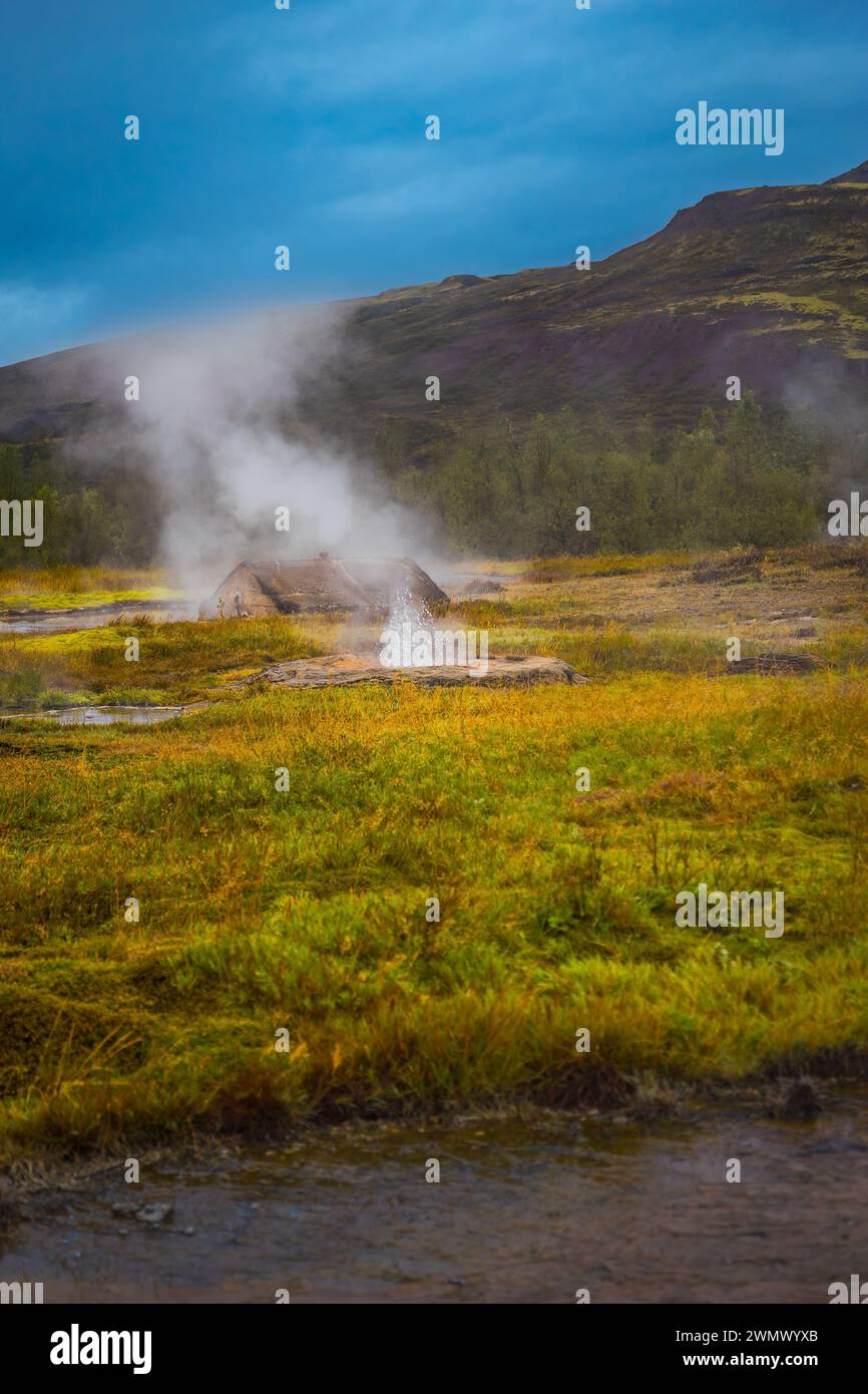 Geyser Hot Spring Area, Iceland Stock Photo - Alamy