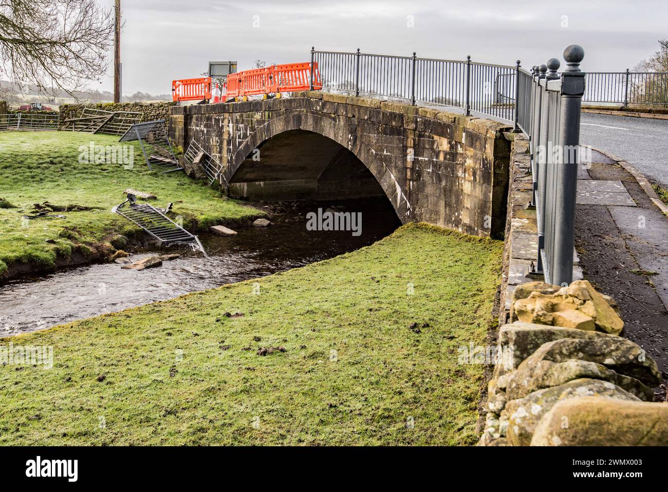 Extensive bridge damage long preston february 2024 hi-res stock ...