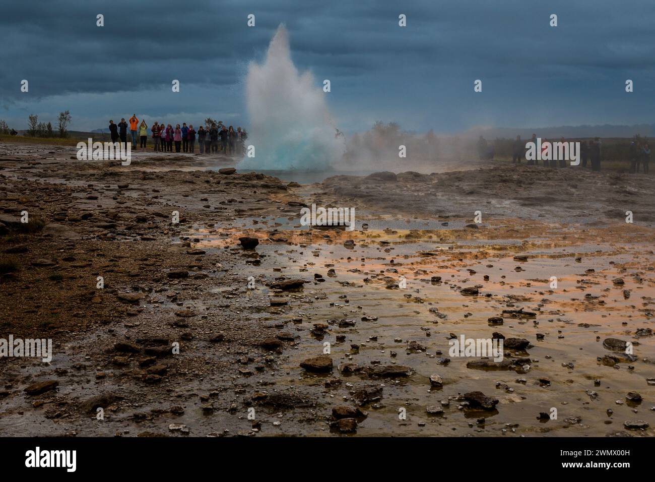 Geyser Hot Spring Area, Iceland Stock Photo - Alamy