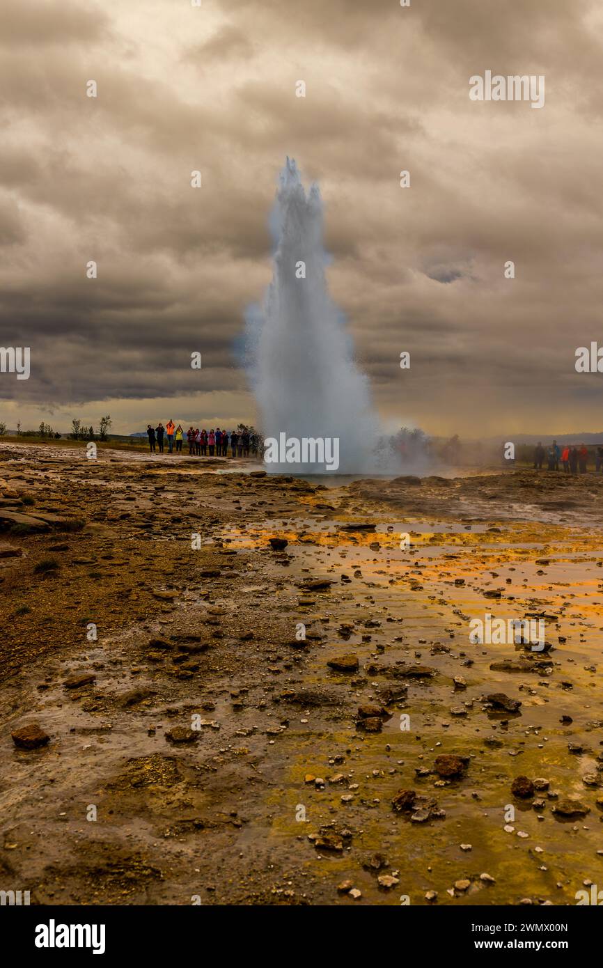 Geyser Hot Spring Area, Iceland Stock Photo - Alamy