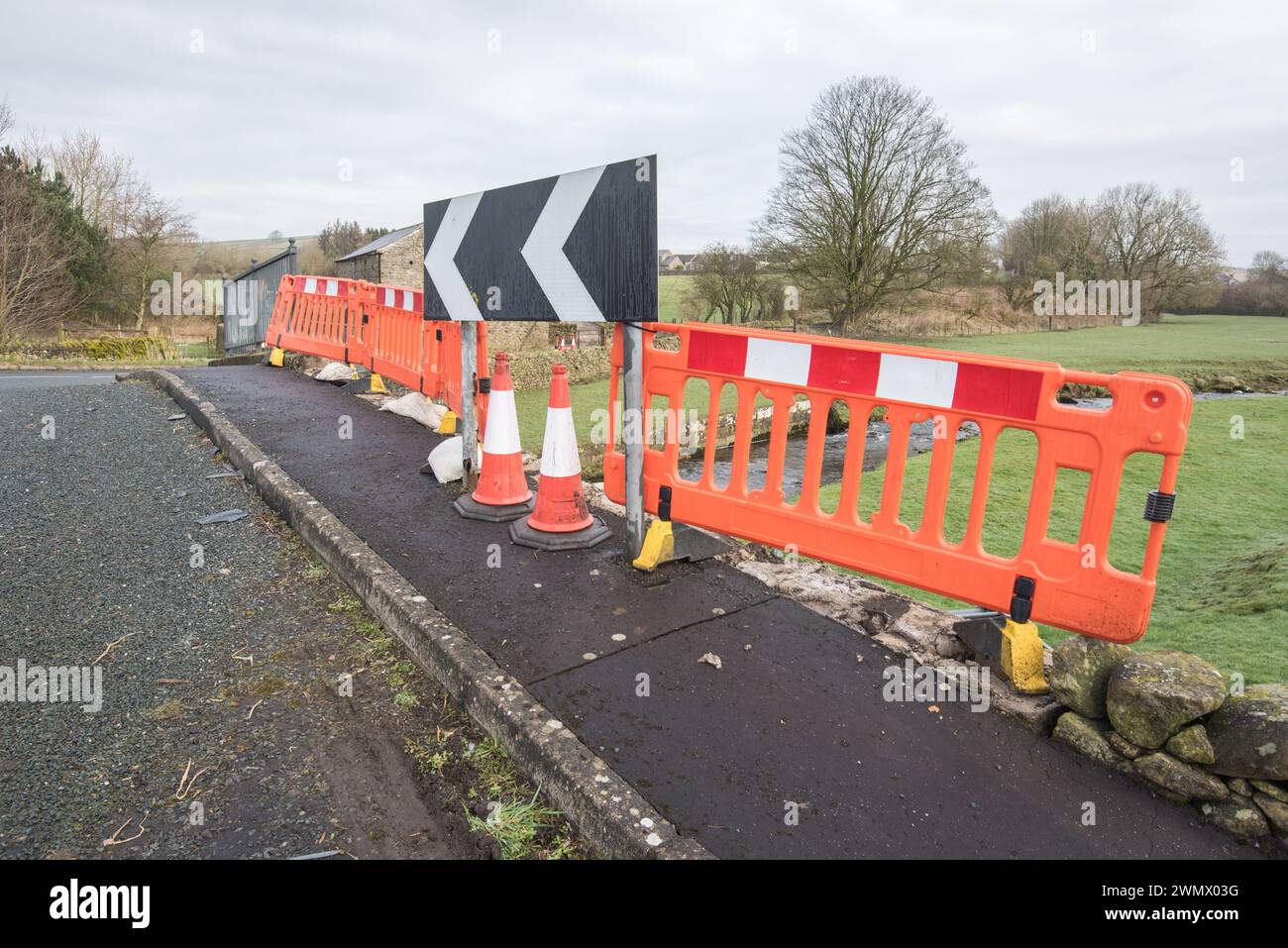 Extensive bridge damage long preston february 2024 hi-res stock ...