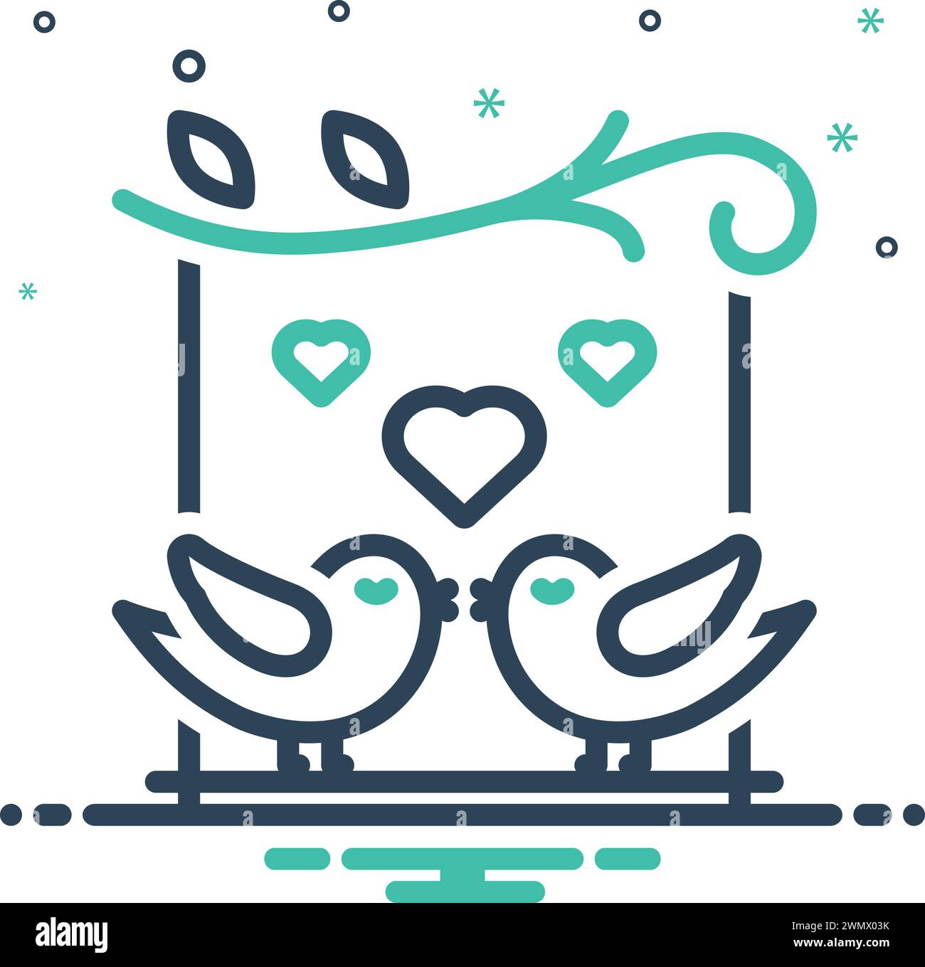 Icon for birds in love,birds Stock Vector Image & Art - Alamy