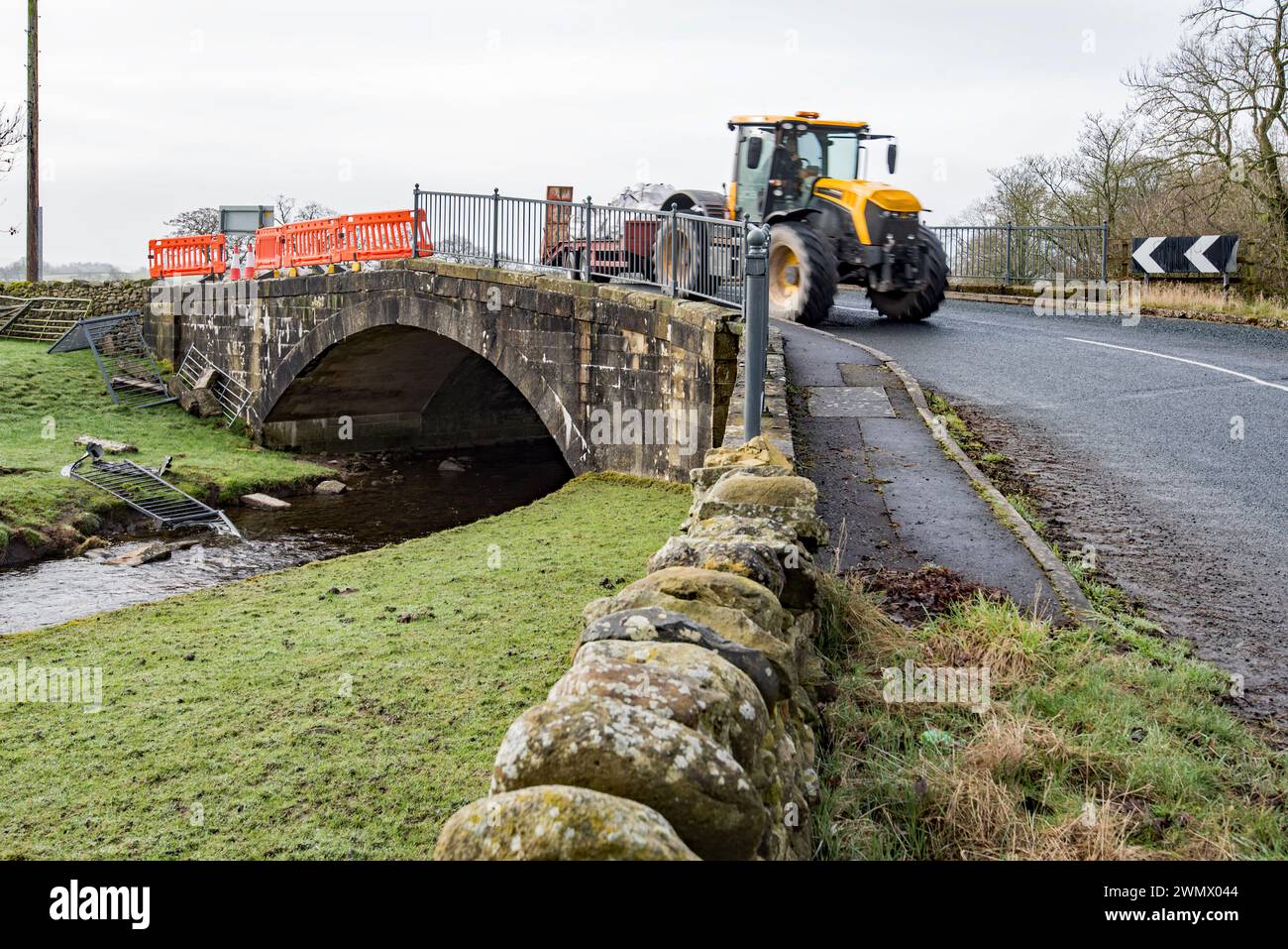 Extensive bridge damage long preston february 2024 hi-res stock ...
