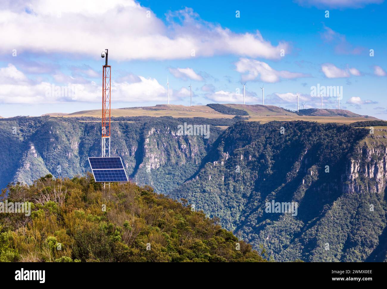A scenic valley and mountains in southern Santa Catarina, Brazil Stock ...