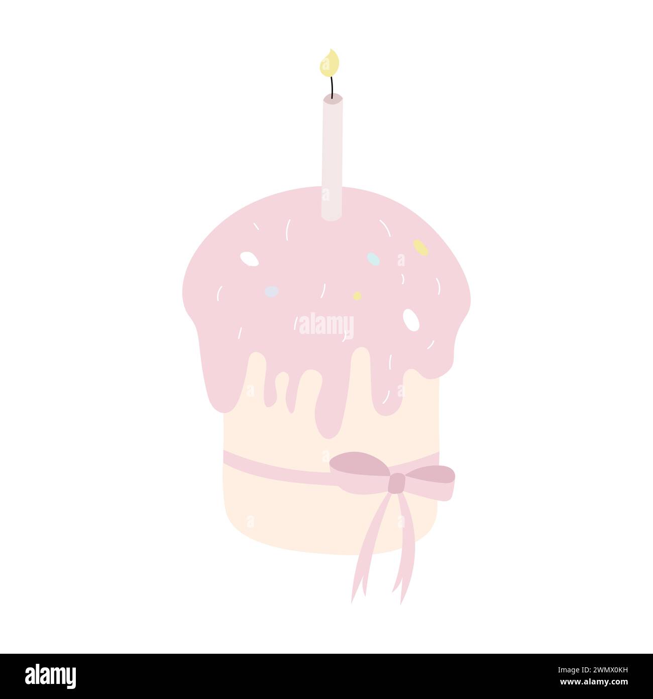 Easter Multicolored cake. Vector set in flat style. Element for poster ...