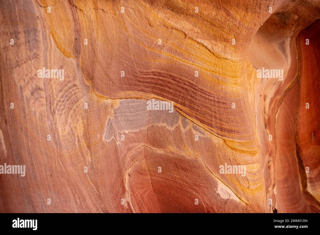 Multi-colored sandstone rock and mineral layers in ancient tombs of ...