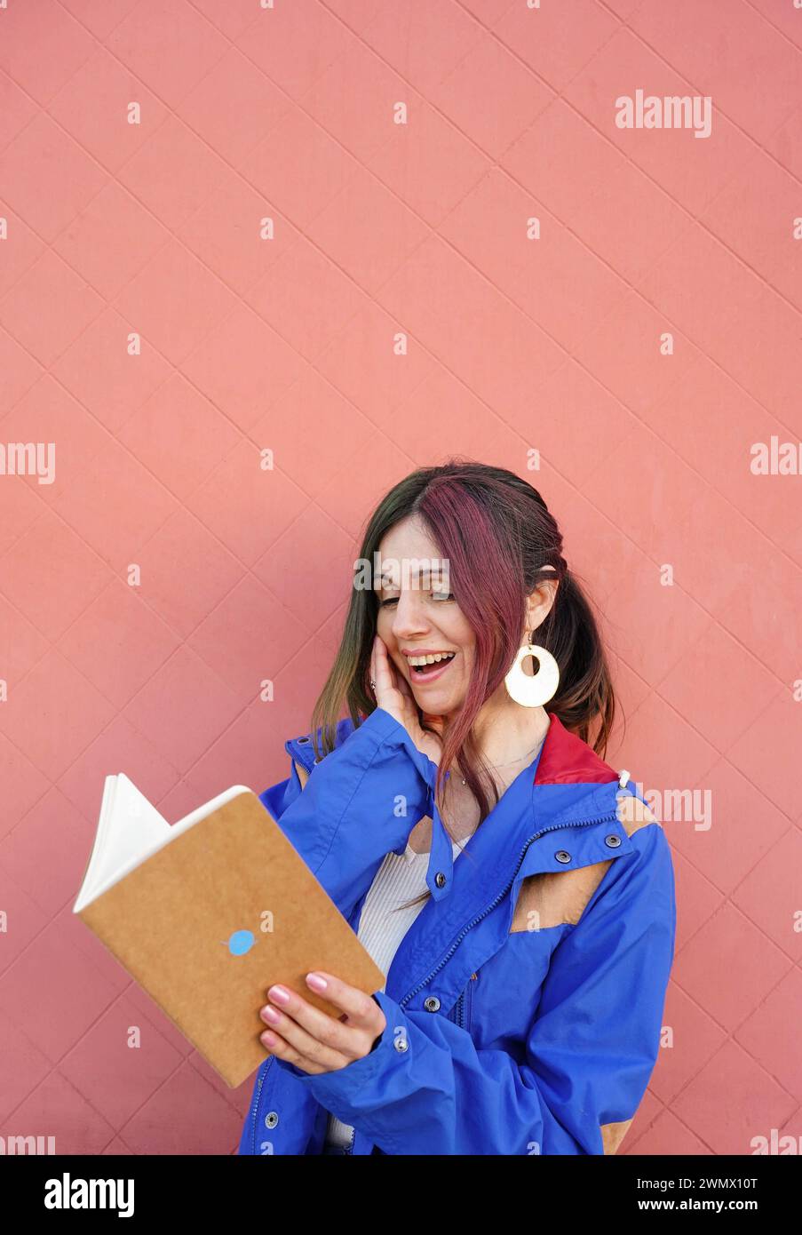 dramatic actress student performing a role studying the script. casting ...