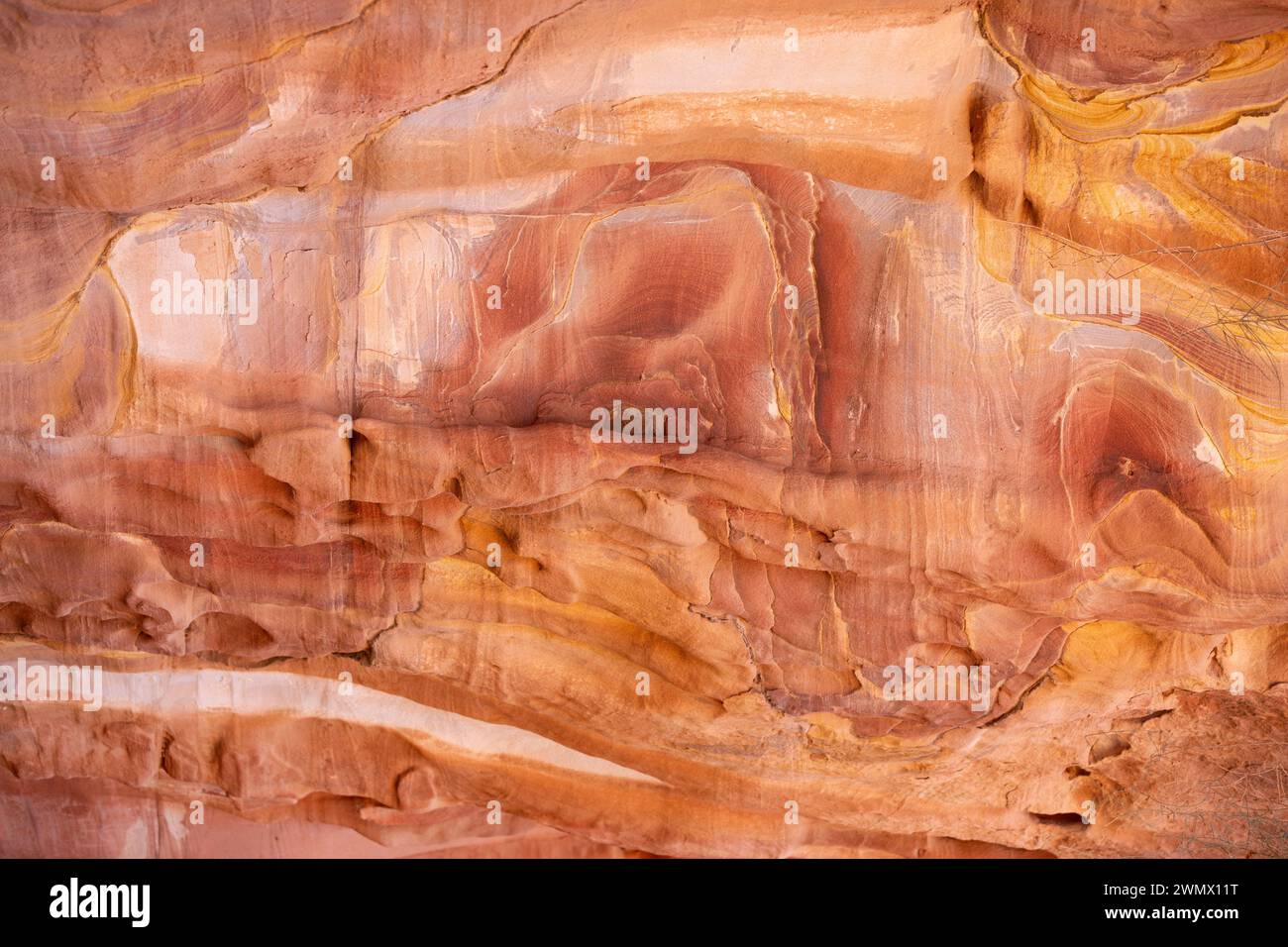 Multi-colored sandstone rock and mineral layers in ancient tombs of ...