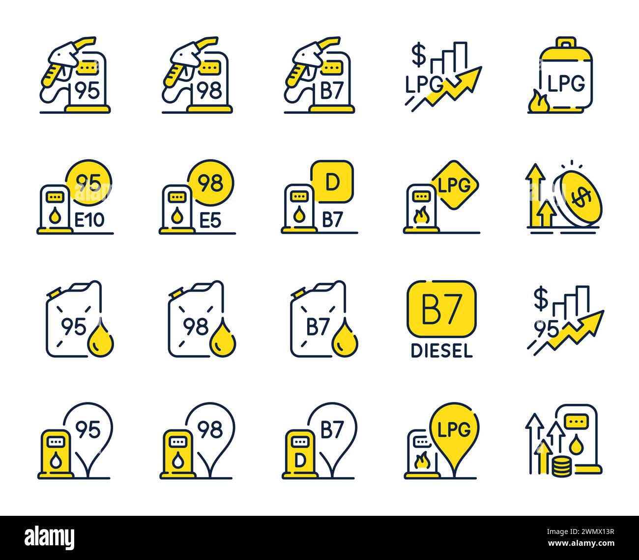 E10 petrol pump Stock Vector Images - Alamy