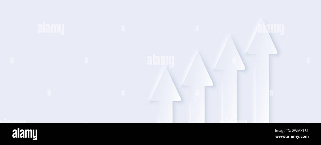 Inflation up trend background. Abstract financial chart with arrow ...