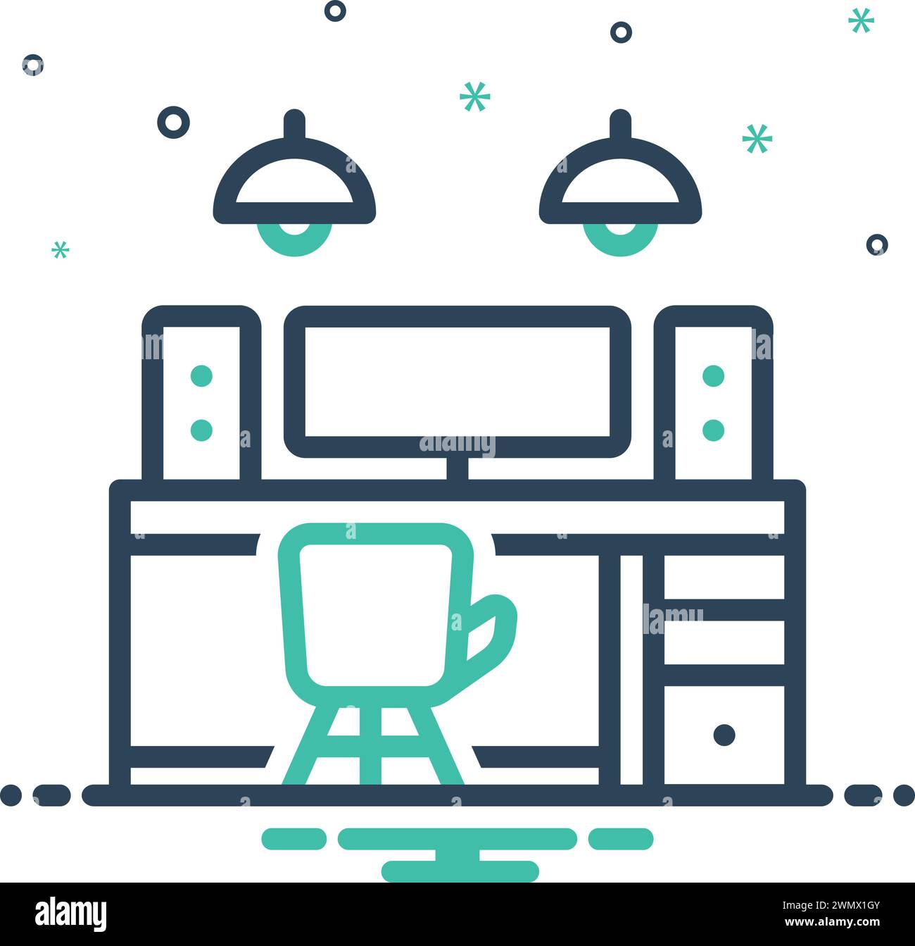 Worktable office Stock Vector Images - Alamy