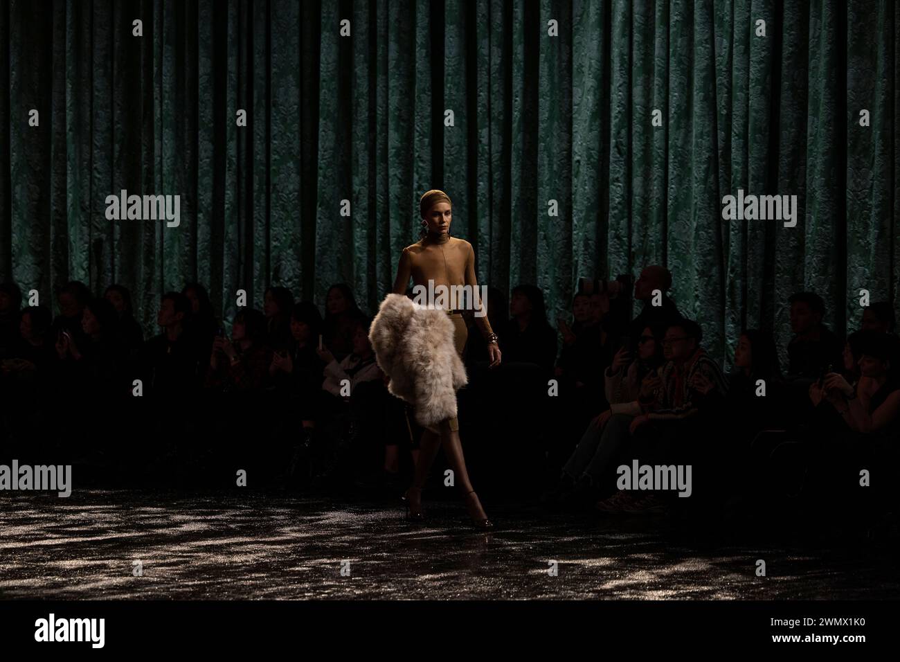 EDS NOTE: NUDITY - Models wear creations as part of the Saint Laurent ...