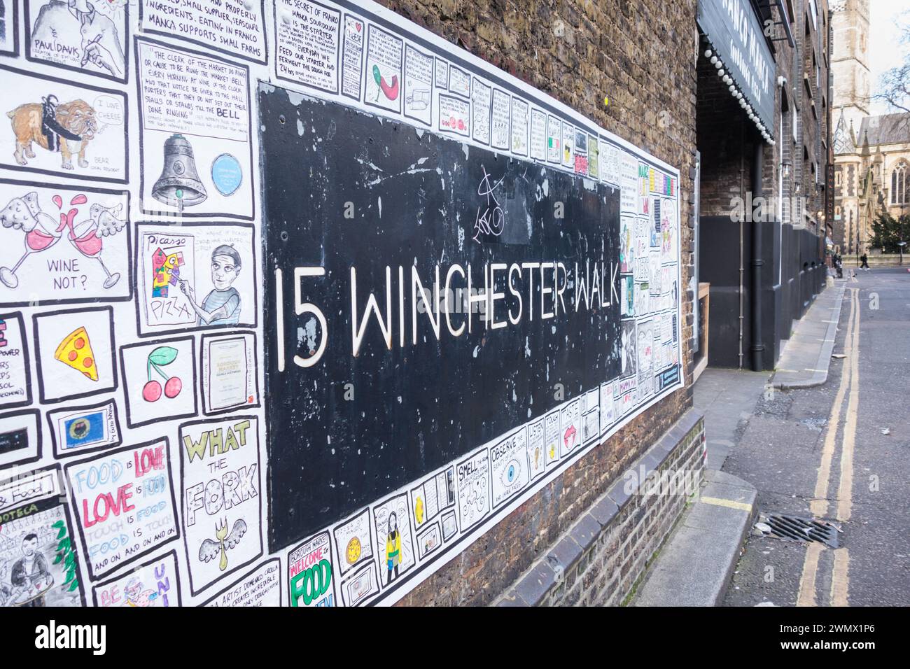Winchester Walk street sign near Borough Market, LOndon, SE1, England ...
