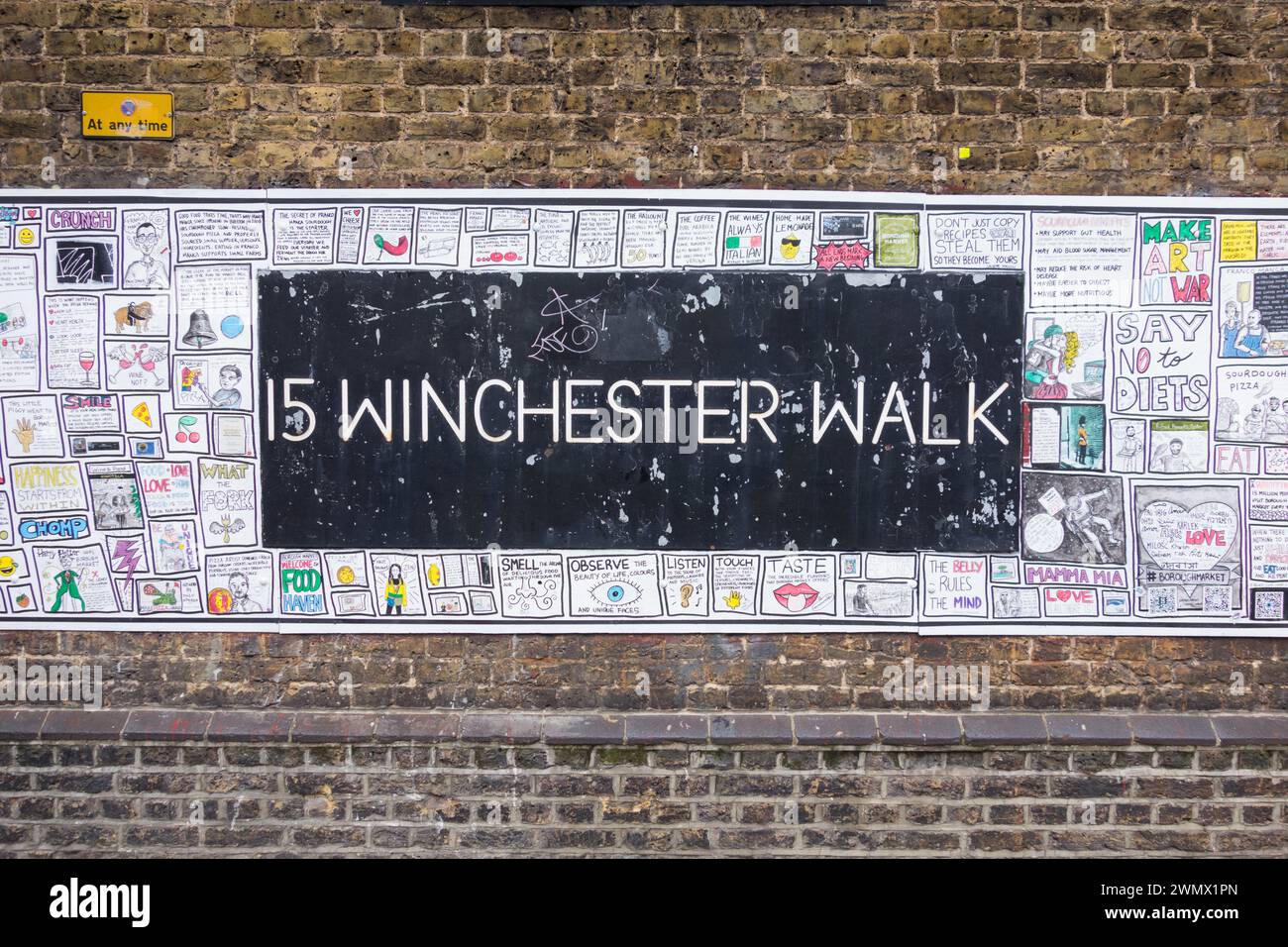 Winchester Walk street sign near Borough Market, LOndon, SE1, England ...