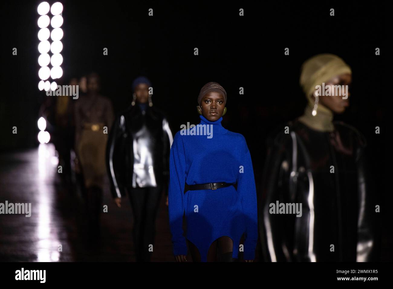 EDS NOTE: NUDITY - Models wear creations as part of the Saint Laurent ...