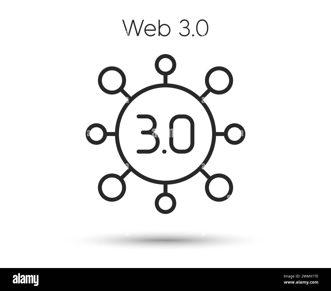 Web 3.0 line icon. Web3 internet technology sign. Decentralized system ... Web 3.0 line icon. Web3 internet technology sign. Decentralized system ...