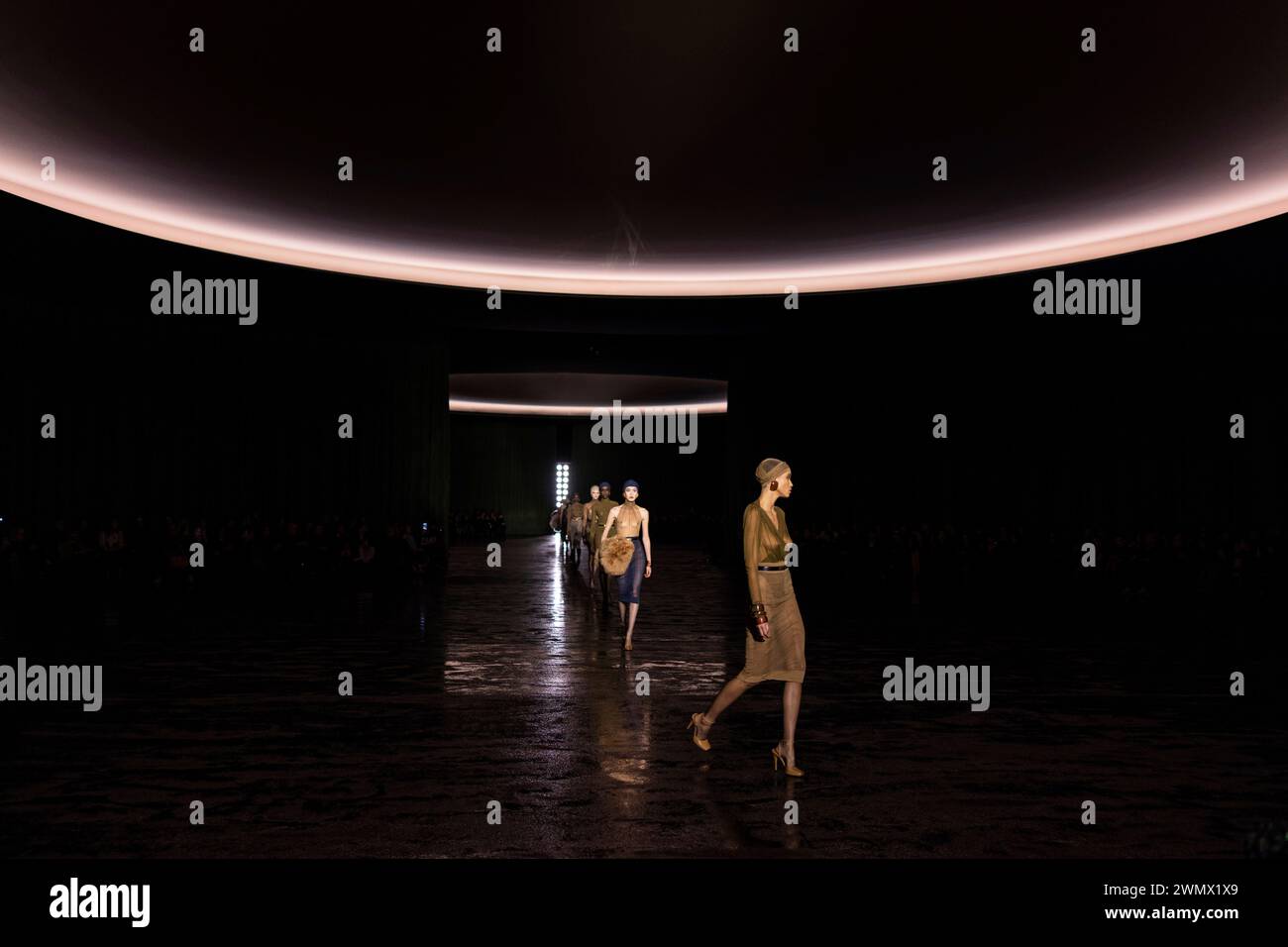 EDS NOTE: NUDITY - Models wear creations as part of the Saint Laurent ...