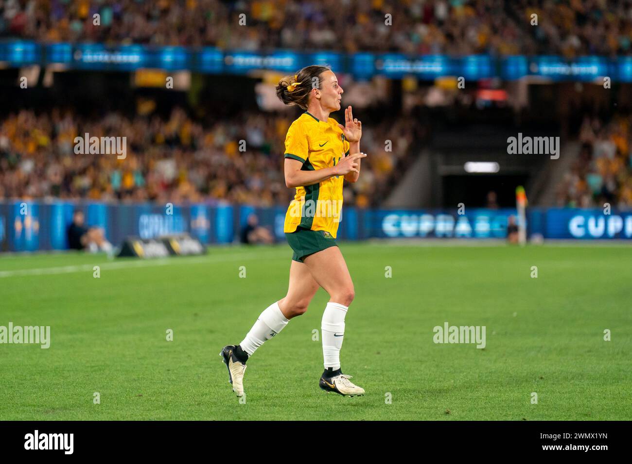 Melbourne, Australia, February 28th 2024: Hayley Raso (16 Australia ...