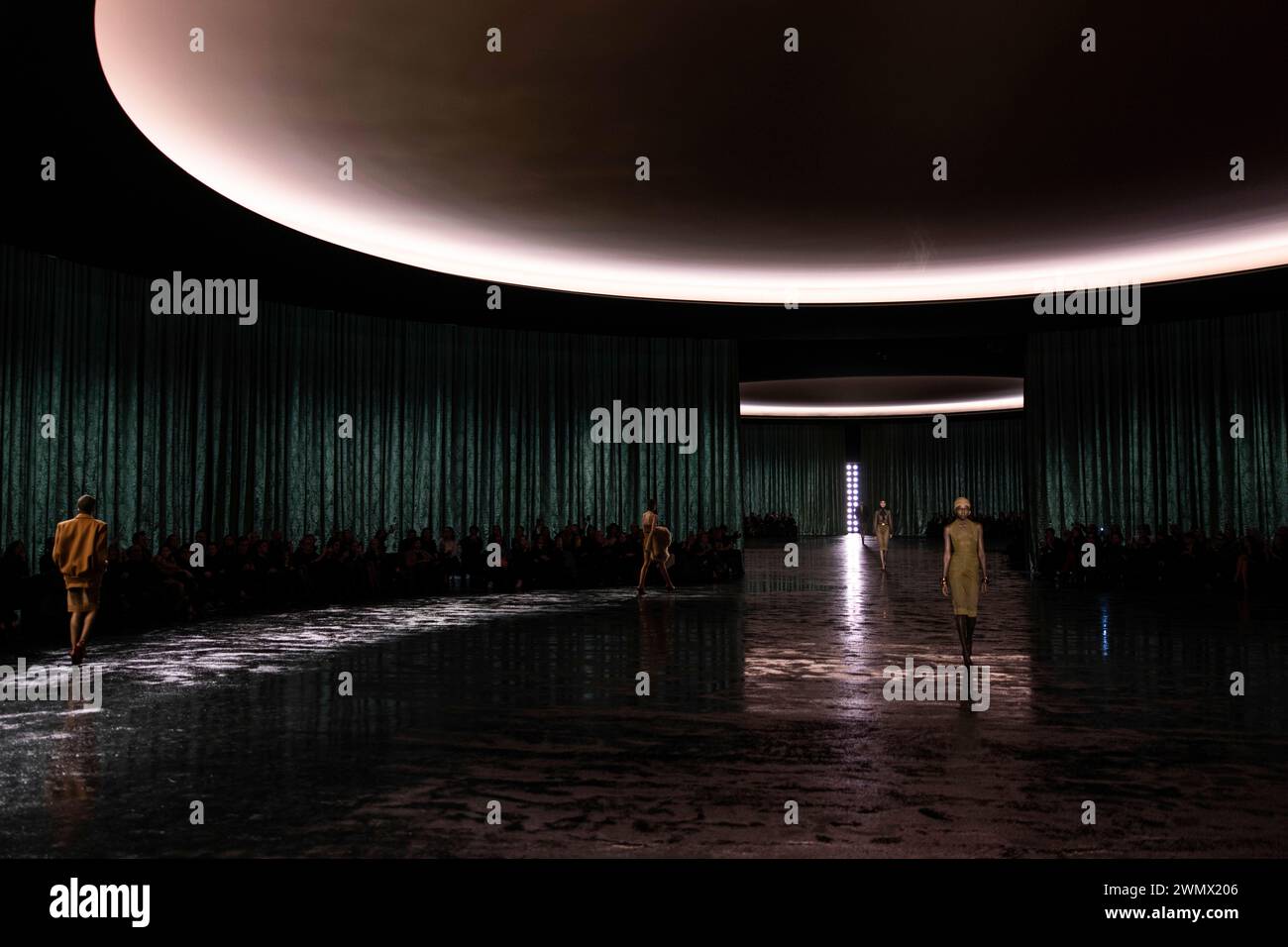 EDS NOTE: NUDITY - Models wear creations as part of the Saint Laurent ...