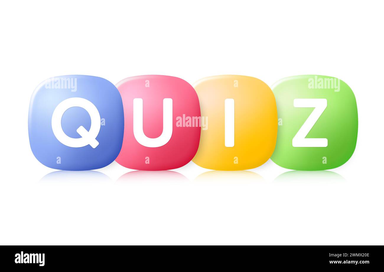 Quiz logo with color bubbles icon. Answer question competition ...