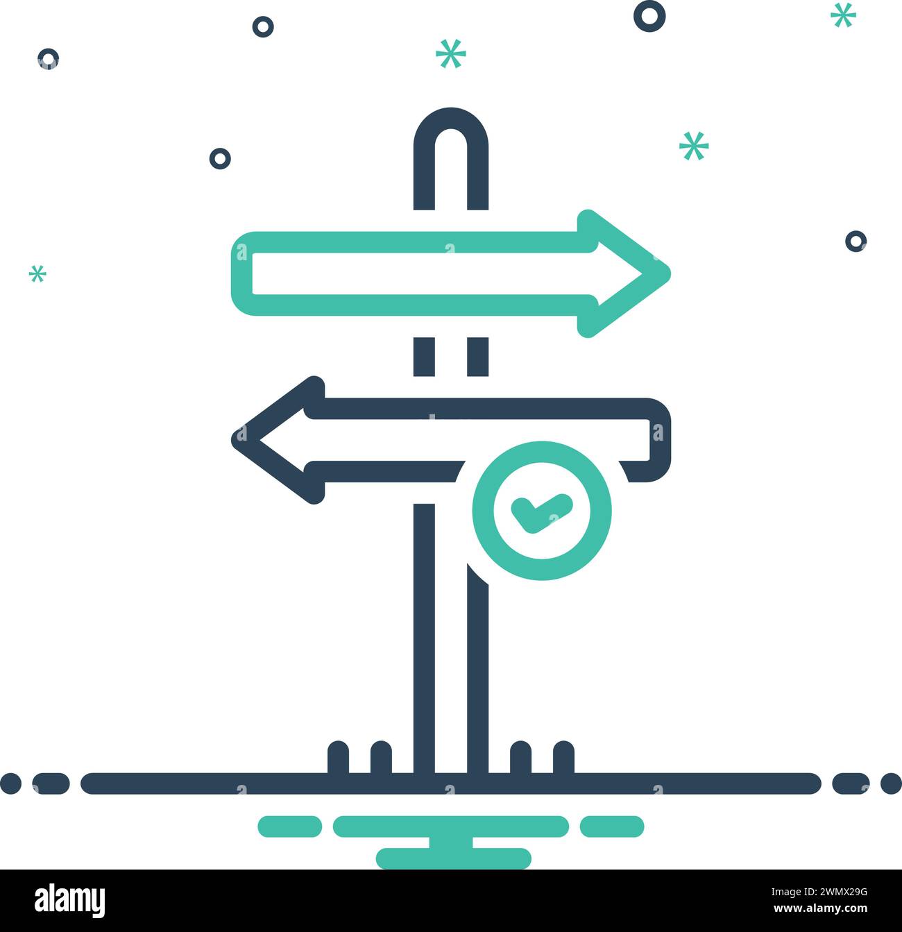 Choice direction Stock Vector Images - Alamy