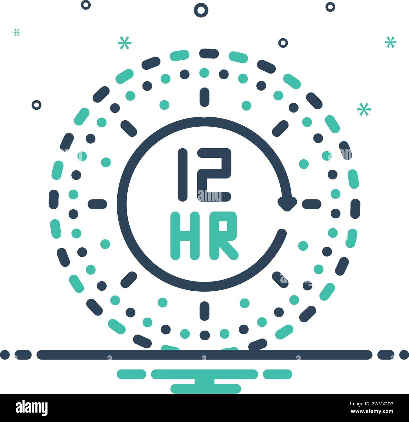 Icon for 12 hours,clock Stock Vector Image & Art - Alamy