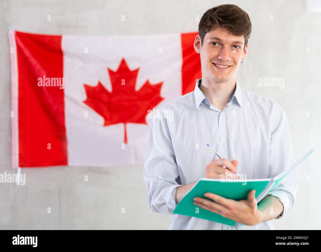 Relocation, immigration and study abroad concept - positive student on ...