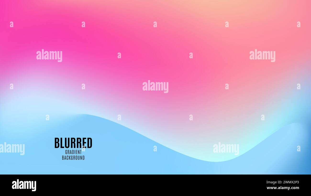 Blurred background with color gradient wave. Smooth mesh dynamic ...