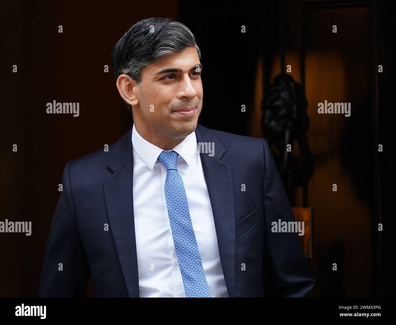 Prime Minister Rishi Sunak departs 10 Downing Street, London, to attend ...
