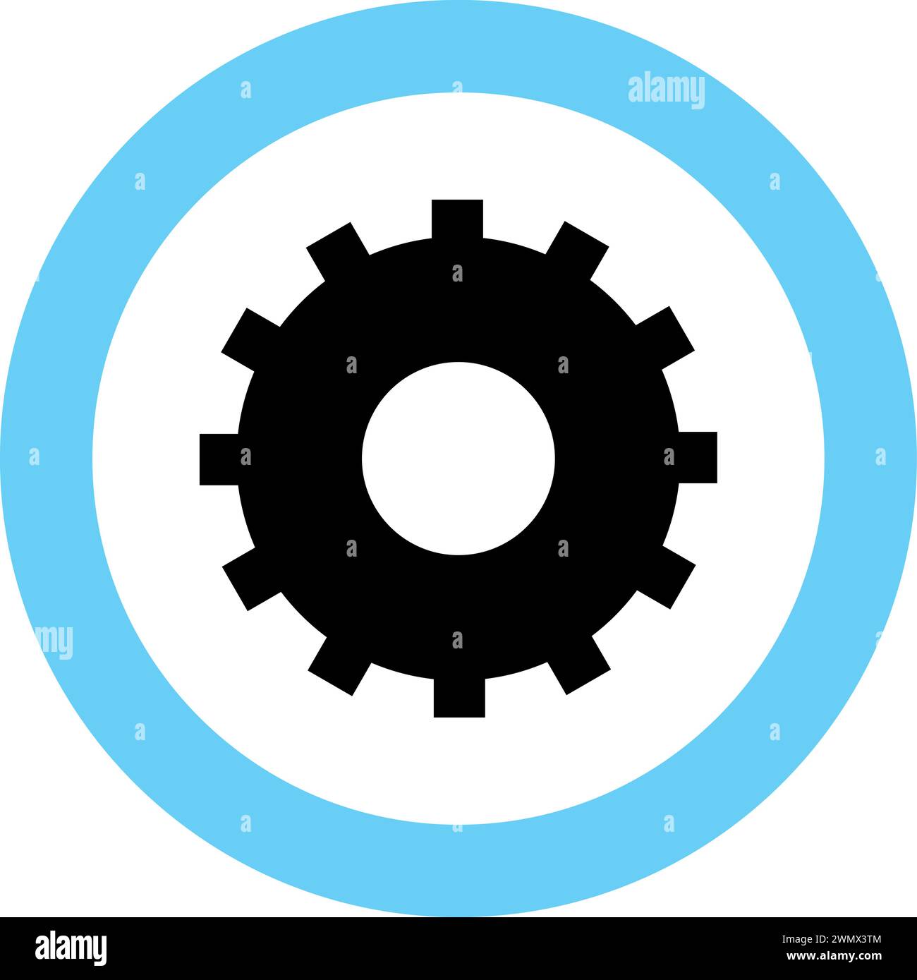 Gear setup isolated icon Stock Vector Images - Alamy