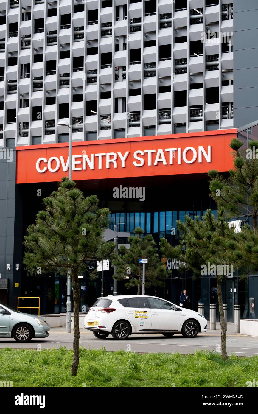 The new Coventry railway station building, West Midlands, England, UK ...