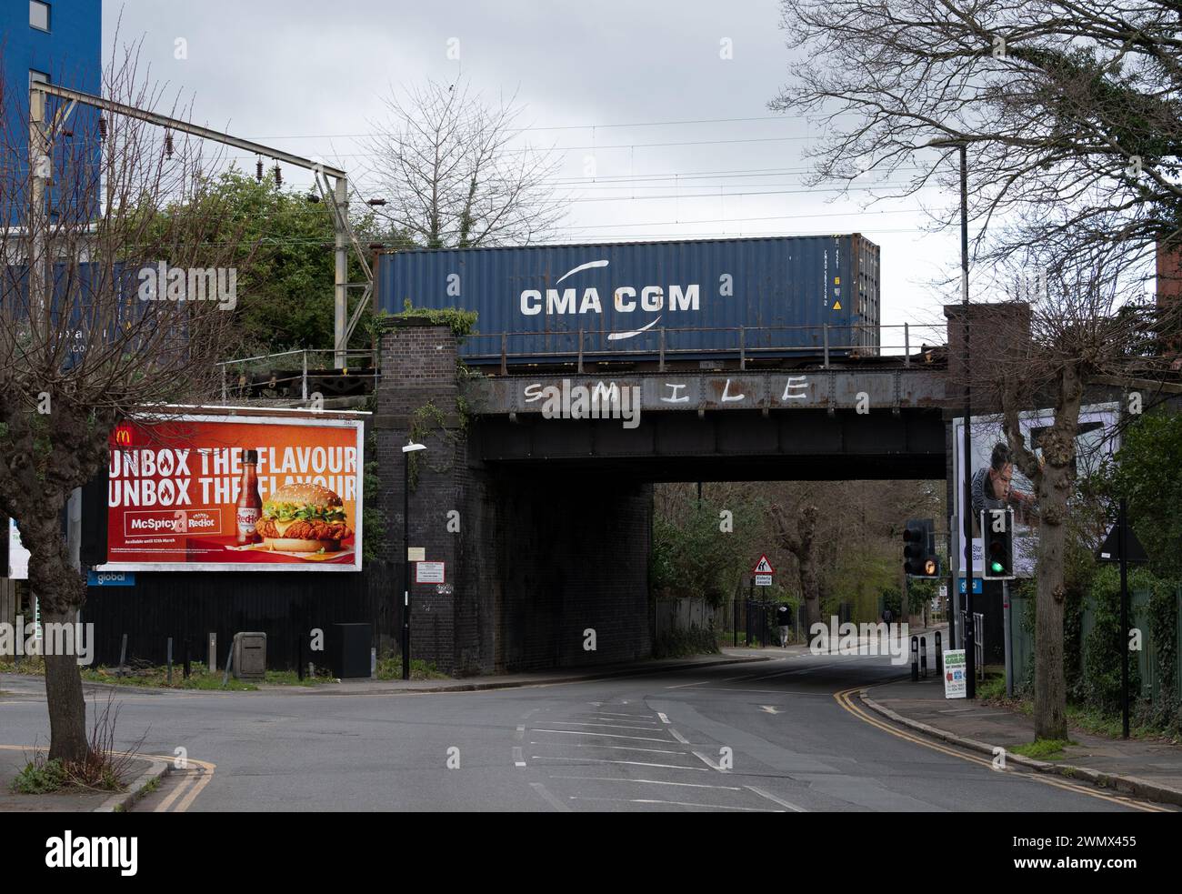 Railway bridge in Albany Road, Coventry, West Midlands, England, UK ...