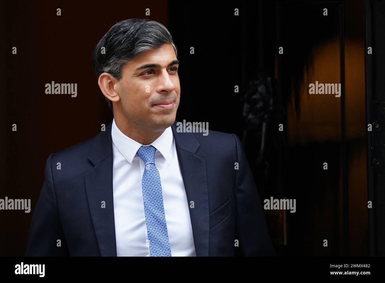 Prime Minister Rishi Sunak departs 10 Downing Street, London, to attend ...