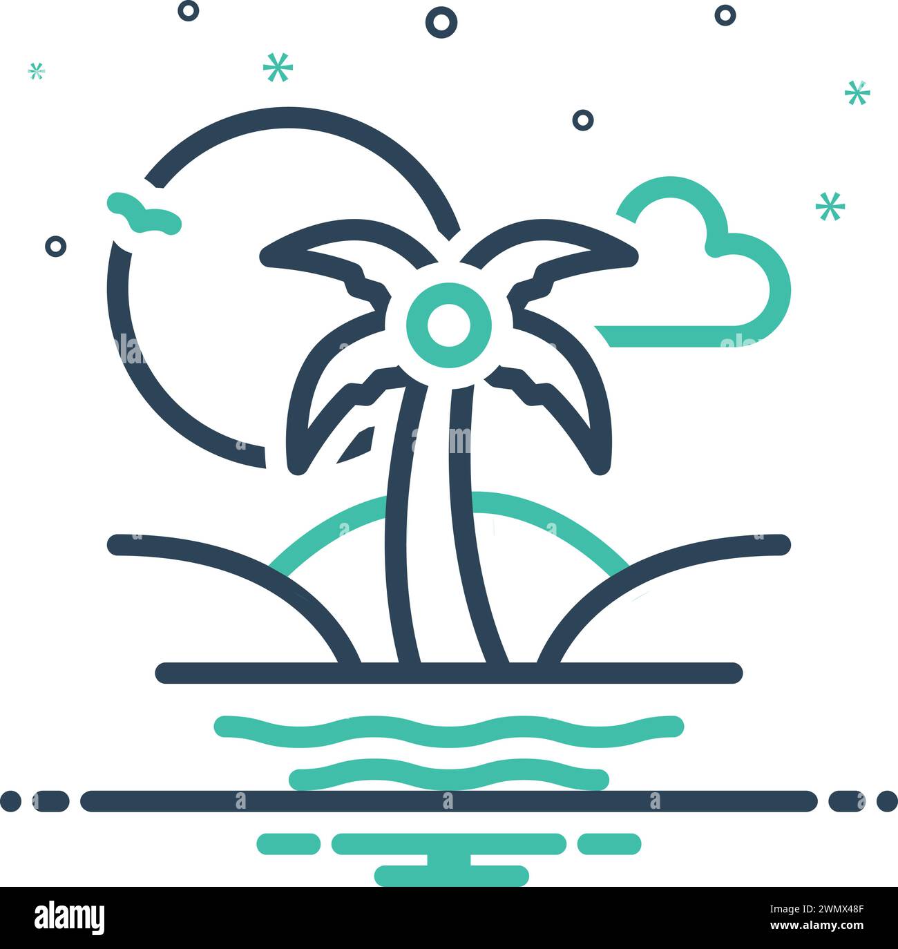 Icon for oasis of calm,beach Stock Vector Image & Art - Alamy