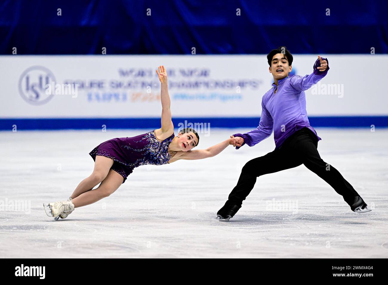 Olivia FLORES & Luke WANG (USA), during Junior Pairs Short Program, at ...